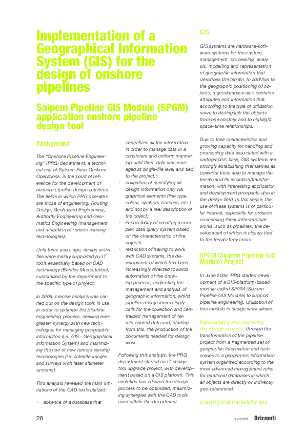 (PDF) Implementation of a Geographical Information System (GIS) for the ...