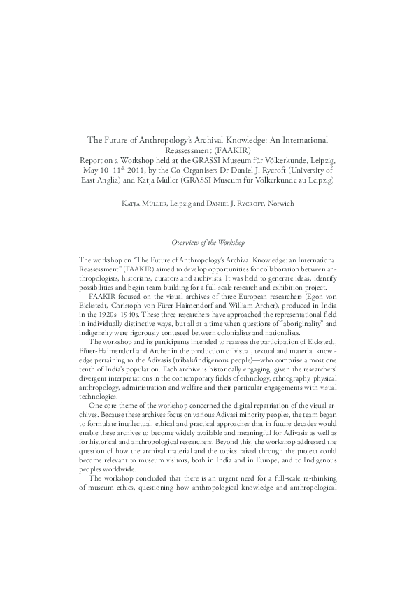 Report on FAAKIR Workshop