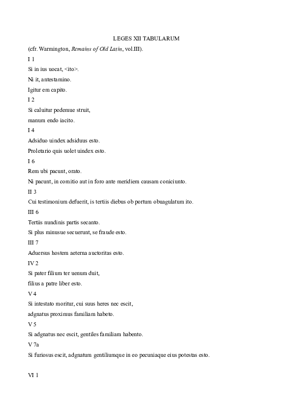 (DOC) LEGES XII TABULARUM