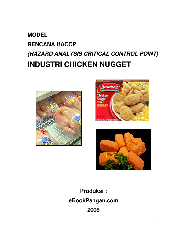 (PDF) MODEL-RENCANA-HACCP-INDUSTRI-CHICKEN-NUGGET