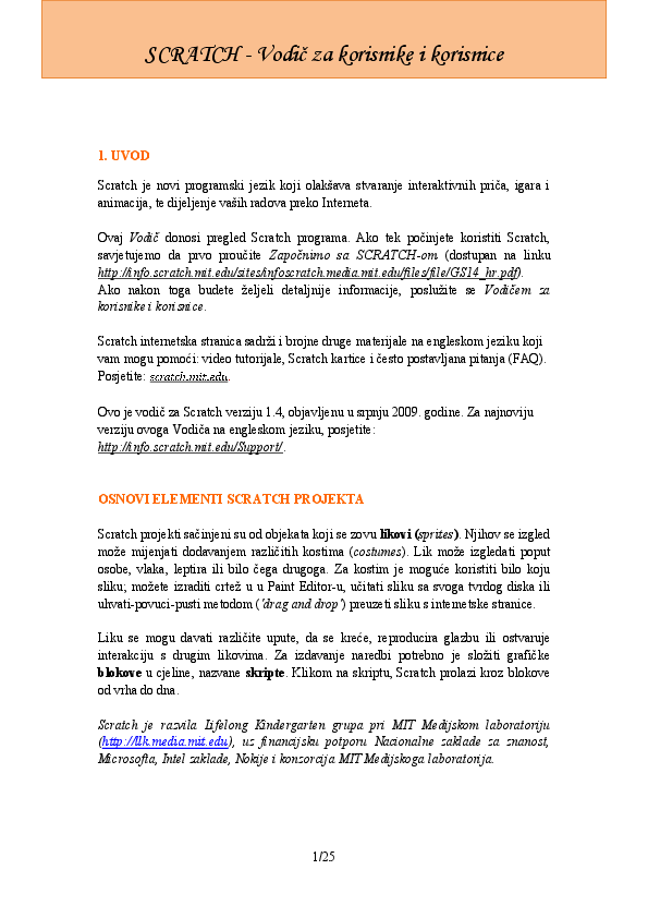 (PDF) SCRATCH - Vodič za programiranje