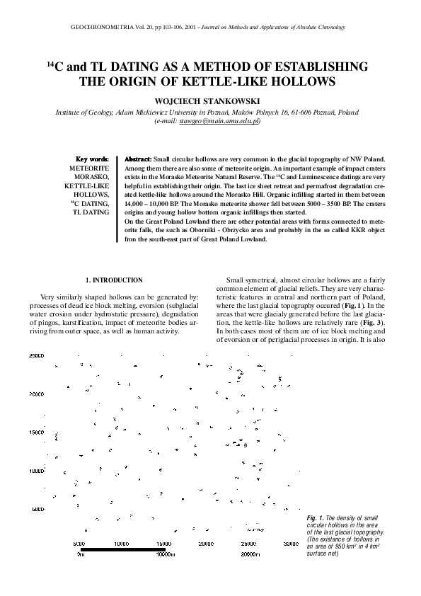 (PDF) 14 C and TL DATING AS A METHOD OF ESTABLISHING THE ORIGIN OF ...