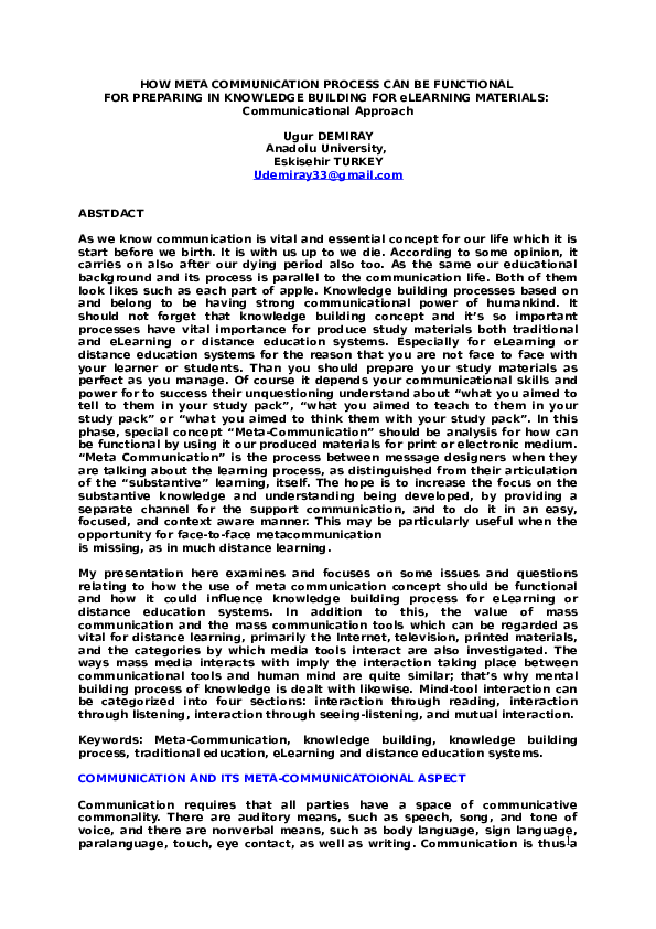 (DOC) HOW META COMMUNICATION PROCESS CAN BE FUNCTIONAL FOR PREPARING IN ...