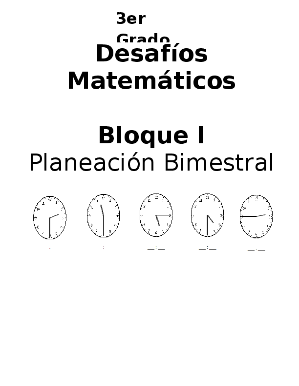 (DOC) 3er Grado - Bloque 1 - DESAFÍOS Matemáticos