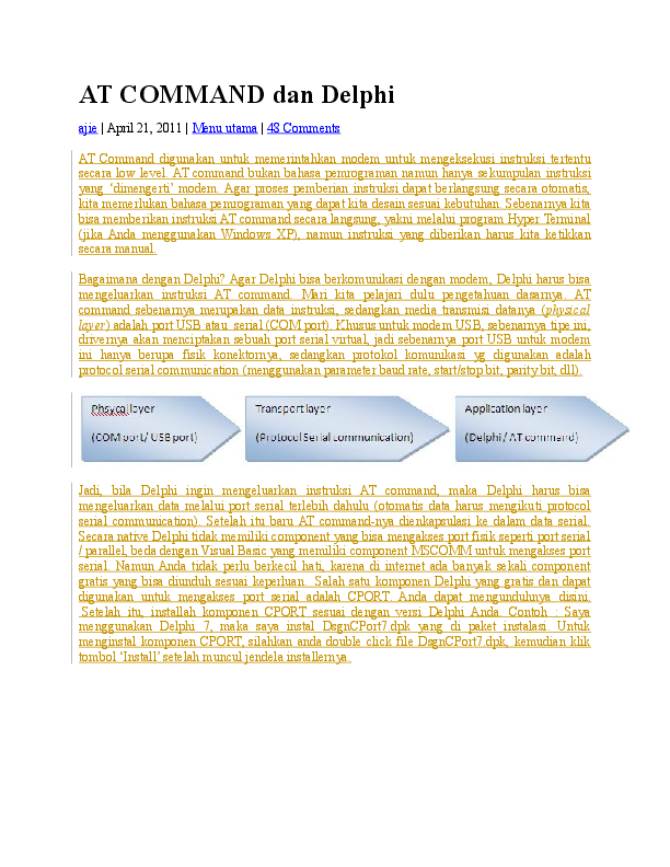 (DOC) AT COMMAND dan Delphi