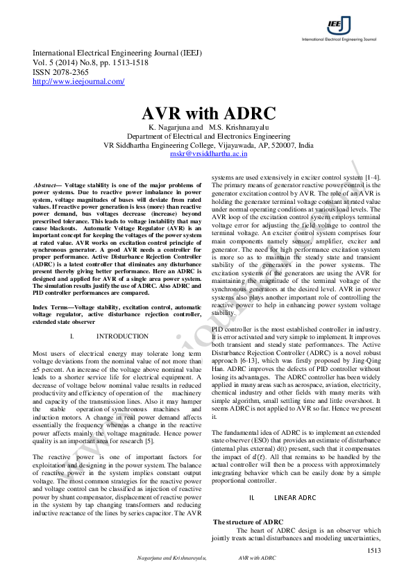 (PDF) AVR with ADRC