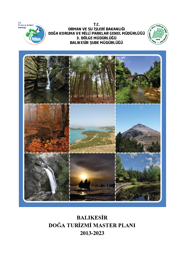 (PDF) Balıkesir Doğa Turizmi Master Planı- EcoTourism (Nature Based ...