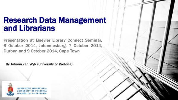 (PPT) Research Data Management and Librarians