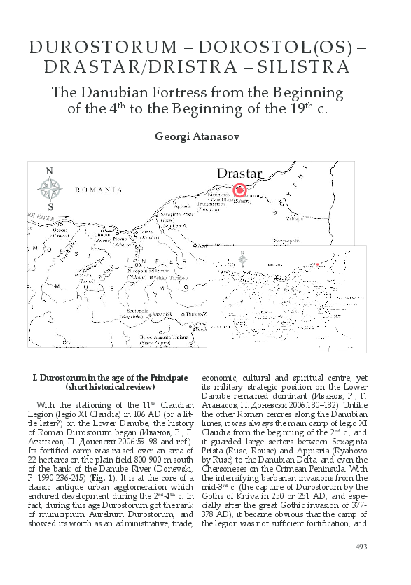 Durostorum - Dorostol – Drastar – Silistra. The Danubian Fortress (4th ...