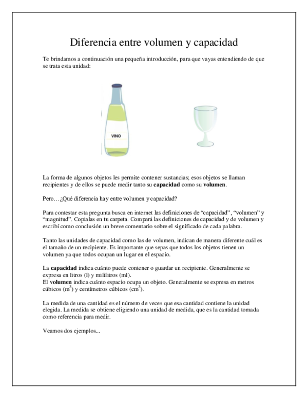 (DOC) Diferencia entre volumen y capacidad