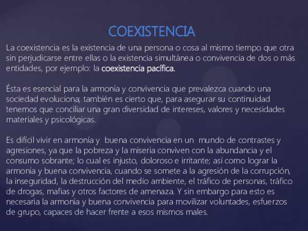 (PPT) COEXISTENCIA