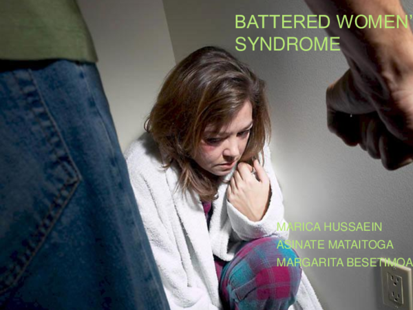 (PPT) Presentation on Battered Womens Syndrome