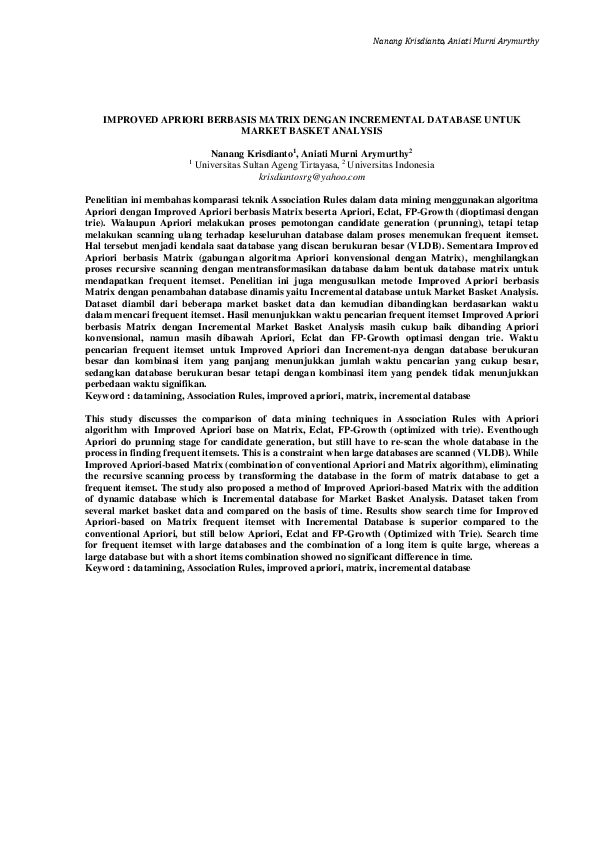 (PDF) ASOSIASI DATA MINING MENGGUNAKAN ALGORITMA FP-GROWTH UNTUK MARKET BASKET ANALYSIS ...