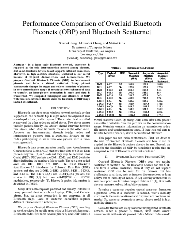 (PDF) Performance comparison of overlaid bluetooth piconets (OBP) and ...