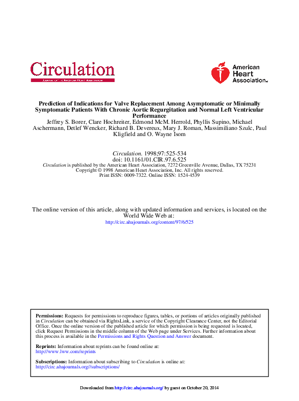 (PDF) Prediction of Indications for Valve Replacement Among ...