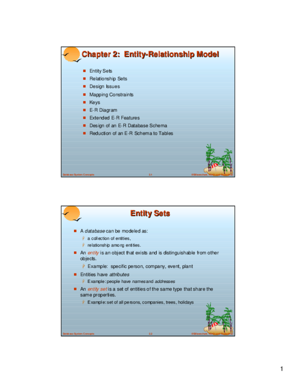 (PDF) Chapter 2: Entity Chapter 2: Entity--Relationship Model Relationship Model ! Design of an ...