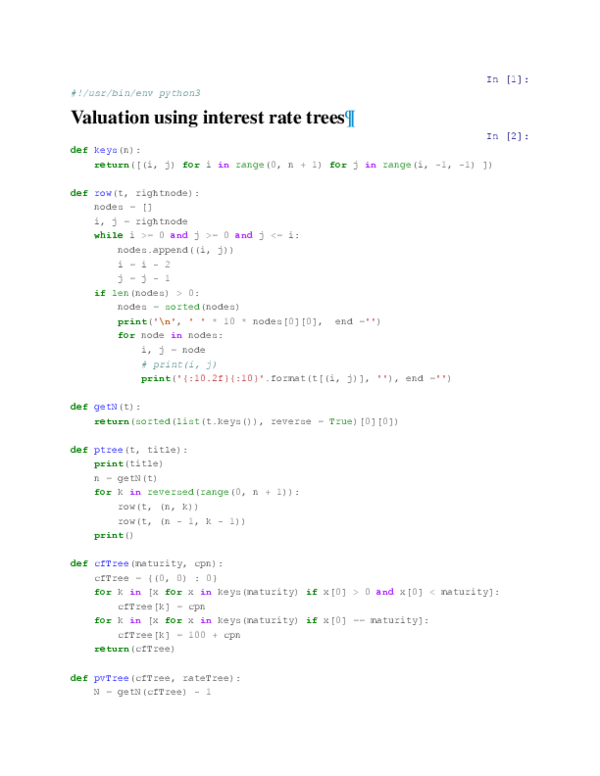 (DOC) Interest rate trees