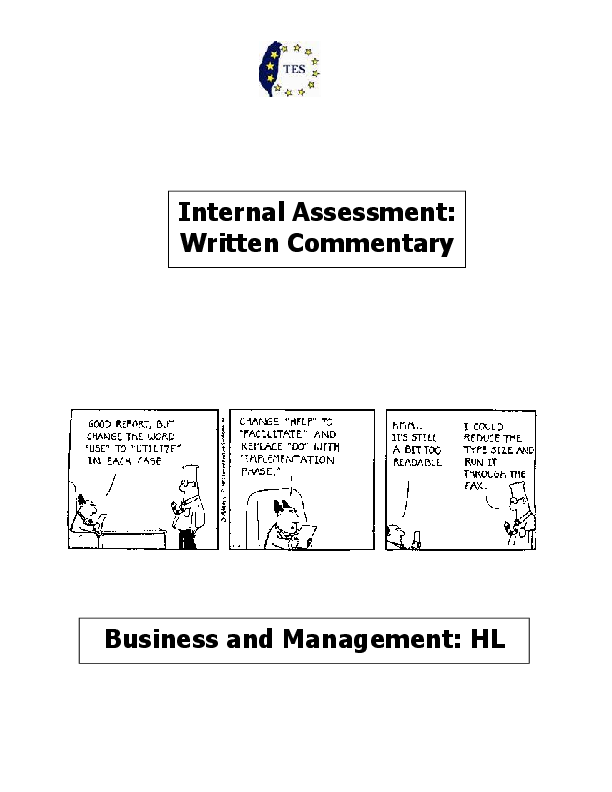 (PDF) Internal Assessment: Written Commentary Business and Management ...