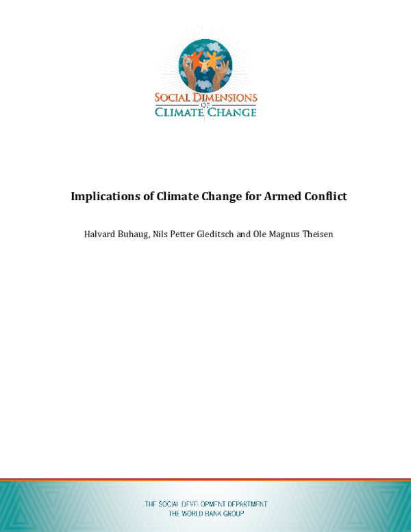 (PDF) Implications of Climate Change for Armed Conflict