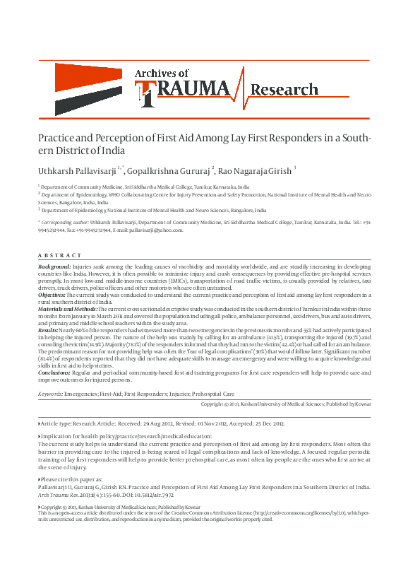 (PDF) Archive of trauma research