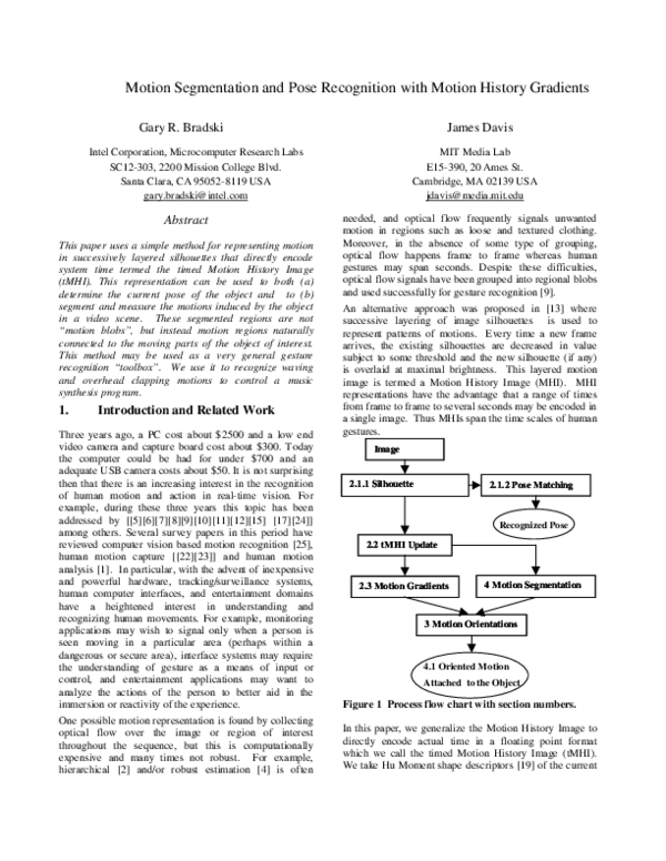(PDF) Motion Segmentation and Pose Recognition with Motion History ...