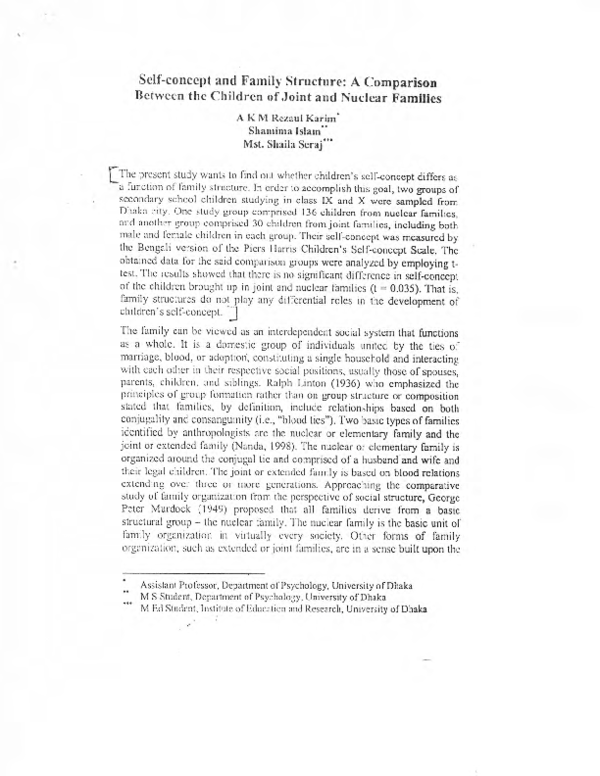 (PDF) Self-concept and family structure: a comparison between the ...