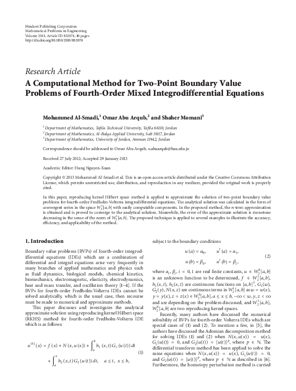 Pdf A Computational Method For Two Point Boundary Value Problems Of Fourth Order Mixed
