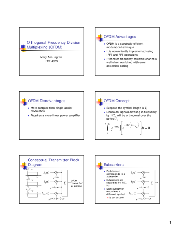 (PDF) Orthogonal Frequency Division Multiplexing (OFDM