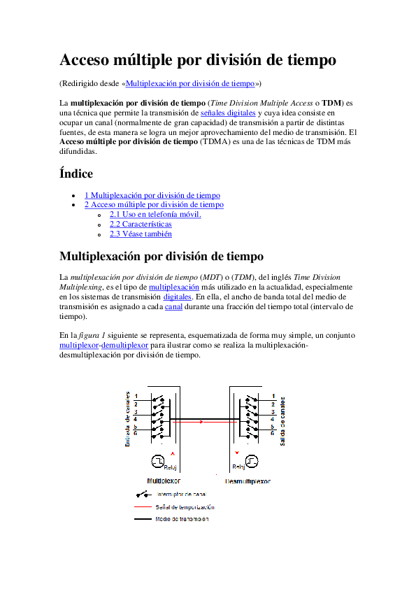 (DOC) Acceso multiple por division de tiempo