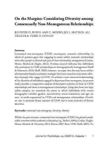 (PDF) On the margins: Considering diversity among consensually non ...