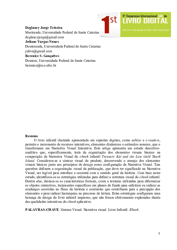 (PDF) A narrativa visual interativa no livro digital infantil: um ...