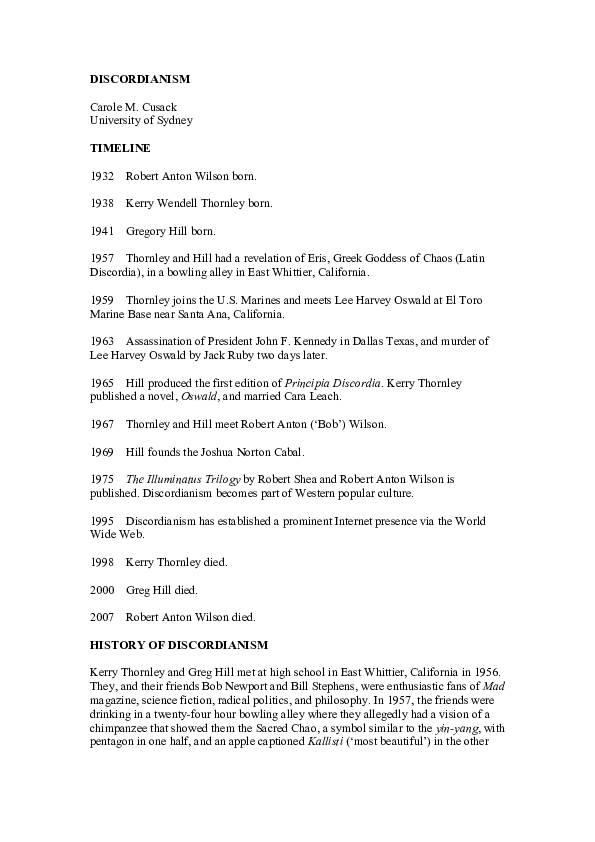 (PDF) Discordianism