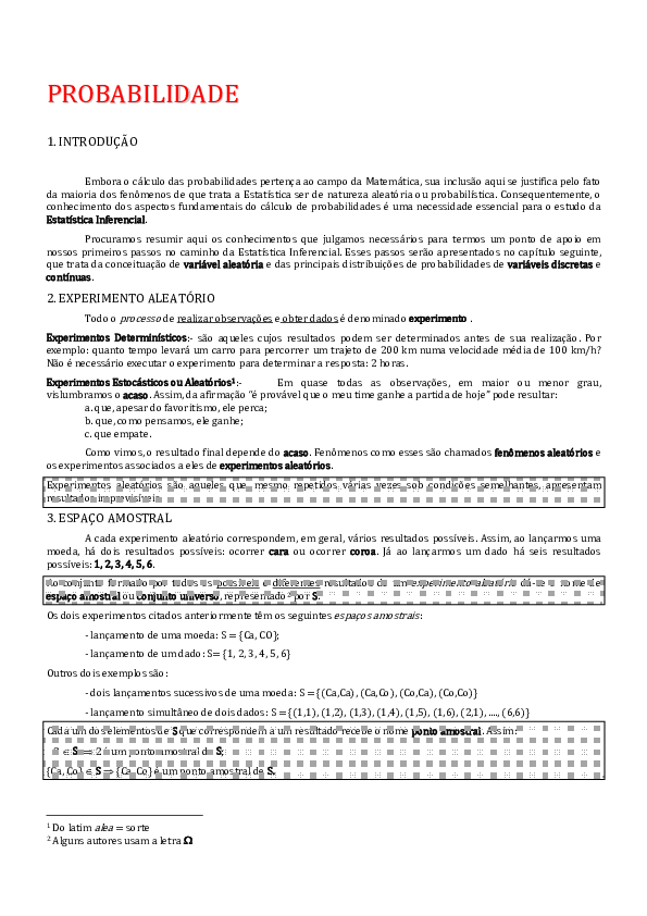 (PDF) PROBABILIDADE