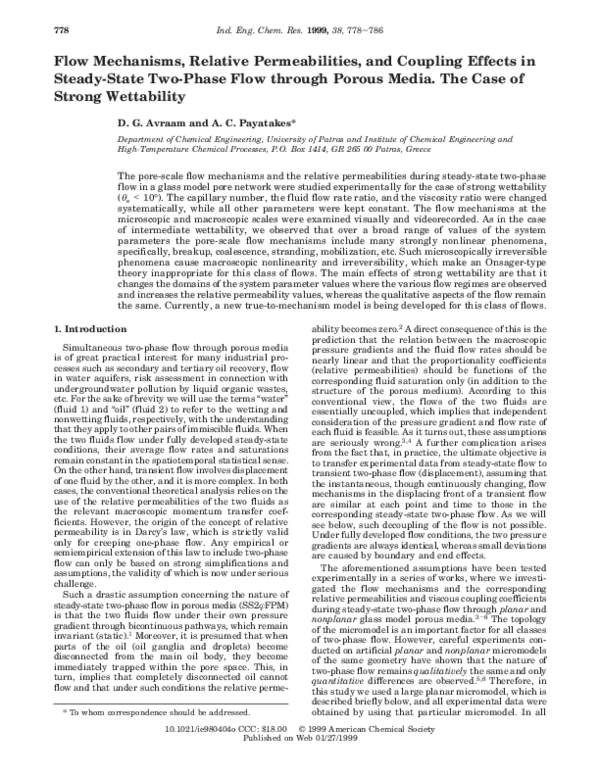 (PDF) Flow Mechanisms, Relative Permeabilities, and Coupling Effects in Steady-State Two-Phase ...