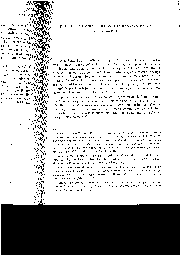 (PDF) EL INTELECTO AGENTE SEGÚN JUAN DE SANTO TOMÁS