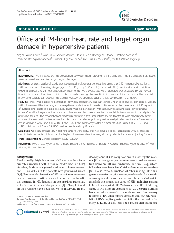 (PDF) Garcia Garcia A BMC Cardiovascular disorders 2012
