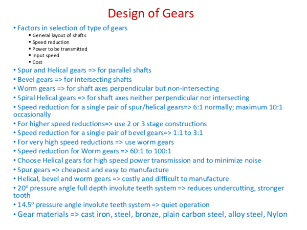 (PDF) Gears Design