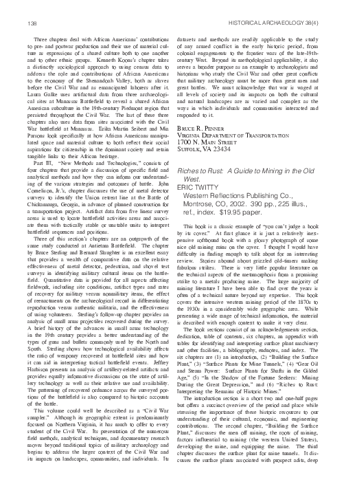 (PDF) 2004 Review of Riches to Rust: A Guide to Mining in the Old West ...