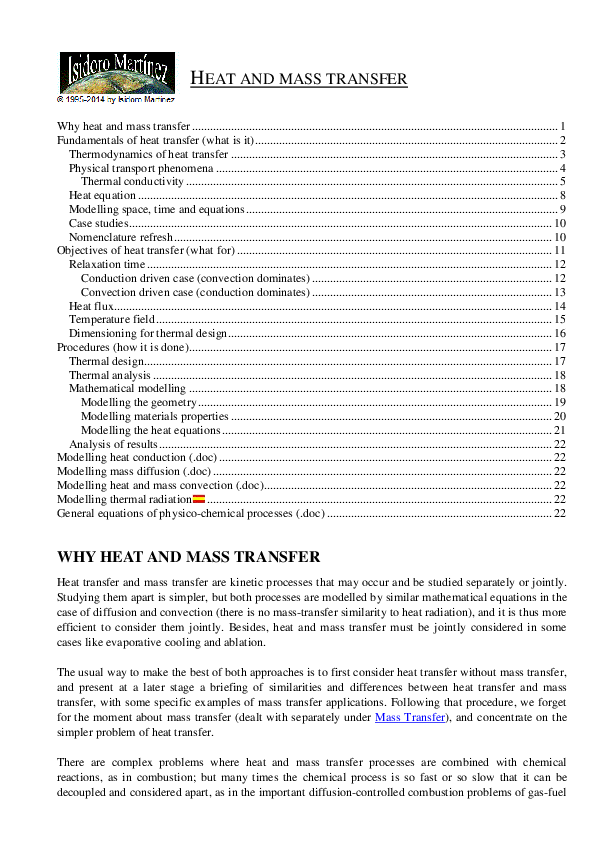 (PDF) HEAT AND MASS TRANSFER Why heat and mass transfer WHY HEAT AND ...