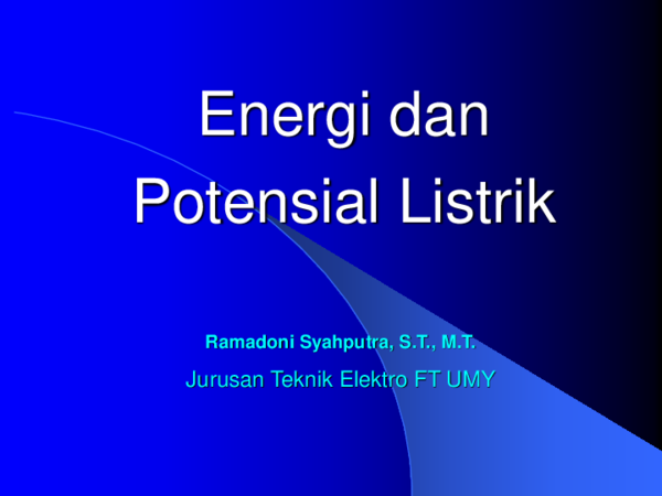 (PPT) energi potensial listrik