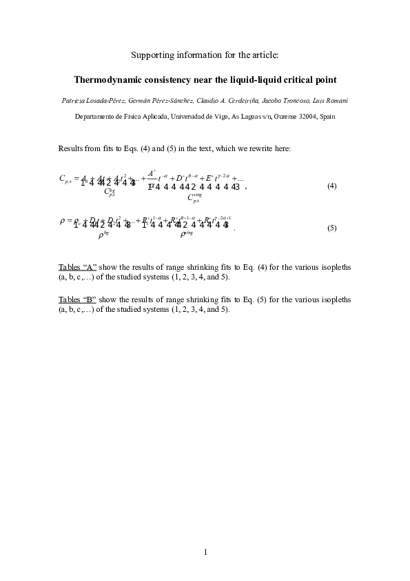 (DOC) Thermodynamic consistency near the liquid-liquid critical point