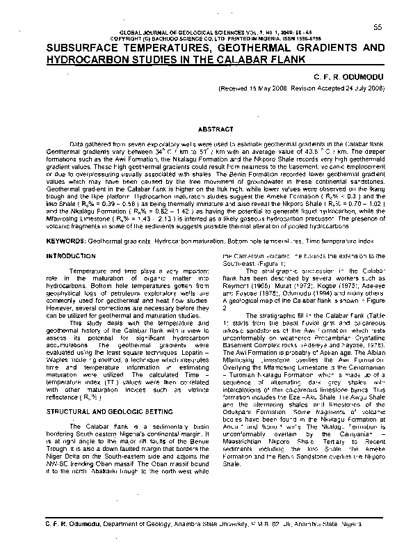 (PDF) Subsurface Temperatures, Geothermal gradients and Hydrocarbon ...