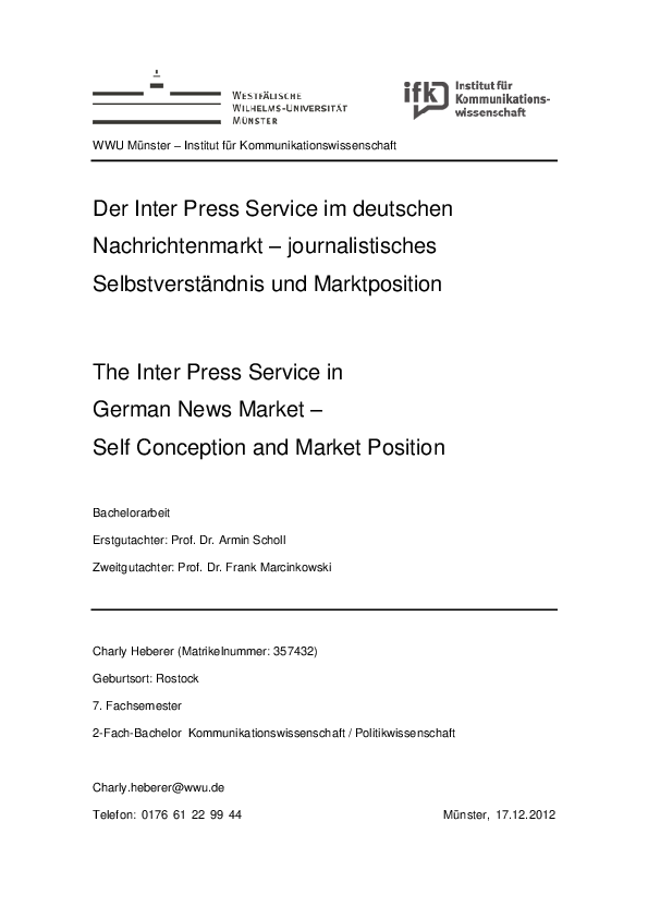 (PDF) Der Inter Press Service im deutschen Nachrichtenmarkt ...