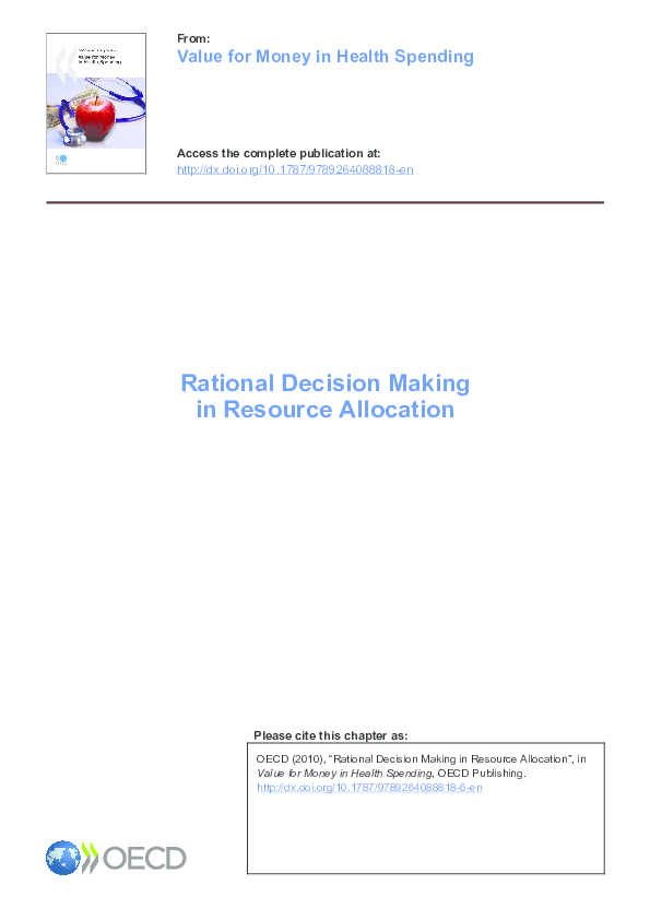 (PDF) Rational Decision Making in Resource Allocation