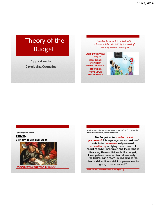 (PDF) Budget Theories
