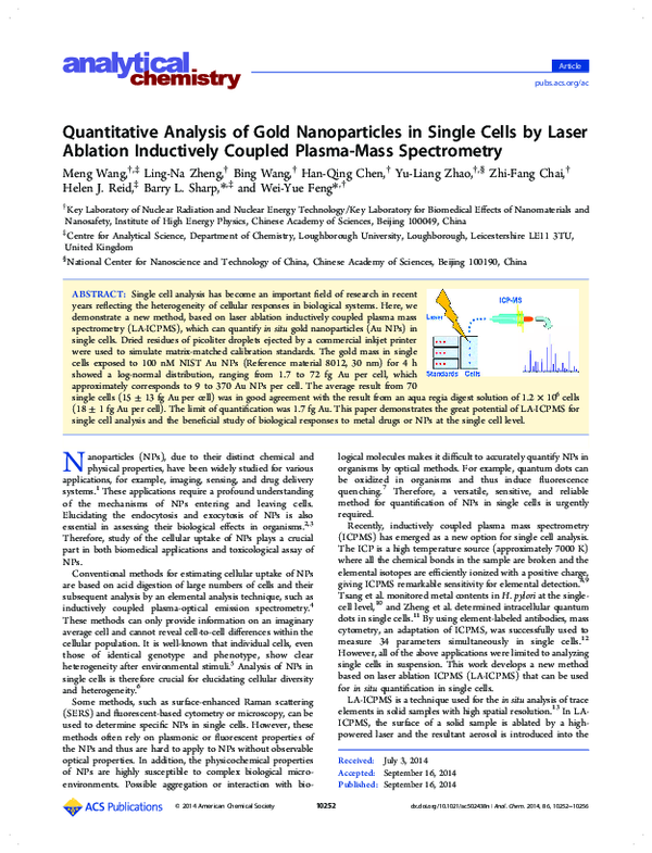 (PDF) Quantitative Analysis of Gold Nanoparticles in Single Cells by ...