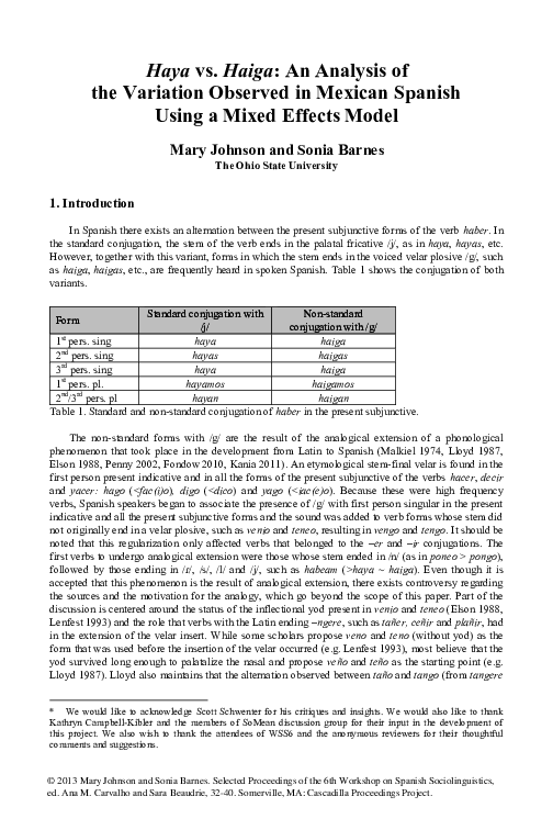 (PDF) Haya vs. Haiga: An Analysis of the Variation Observed in Mexican ...