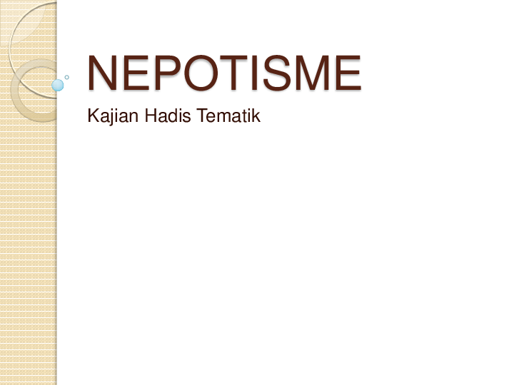 (PPT) NEPOTISME