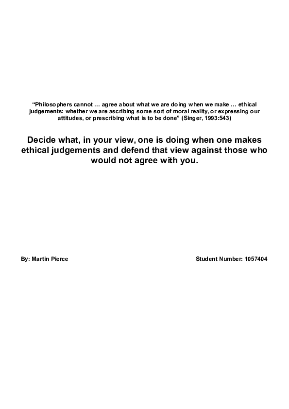 (DOC) Utilitarianism