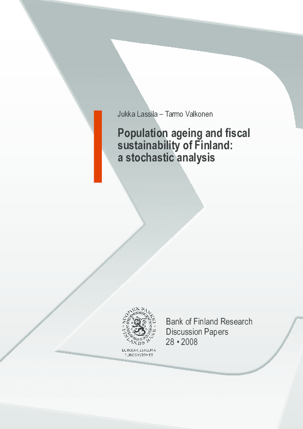 (PDF) Population ageing and fiscal sustainability in Finland: a ...